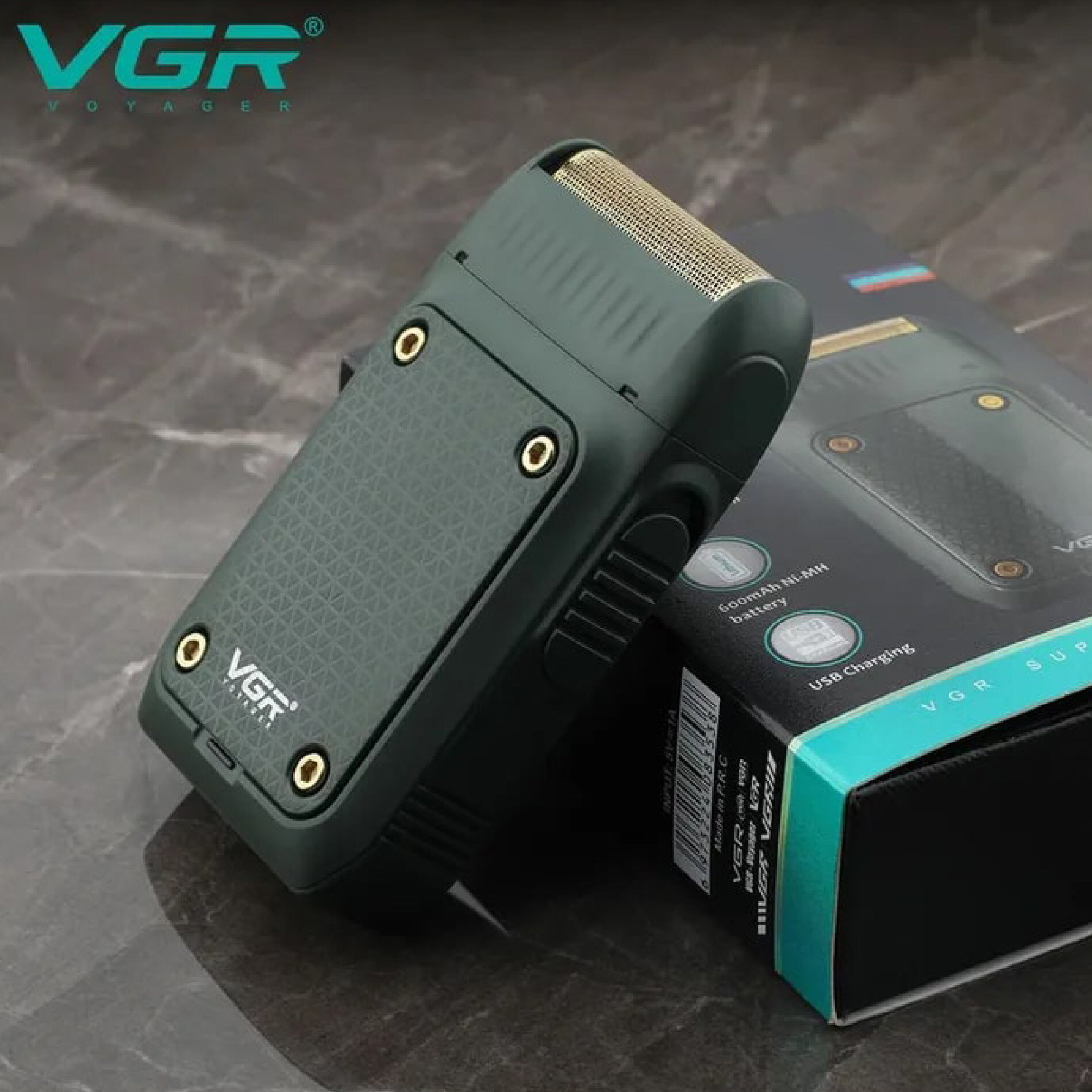 VGR Электробритва V-353, зеленый