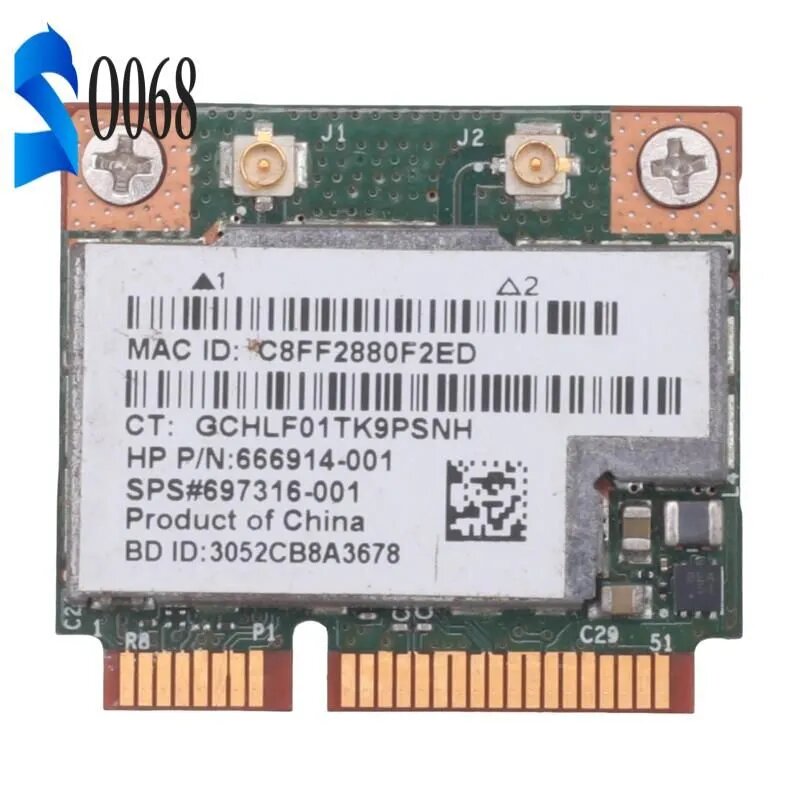 (D Q B V) Двухдиапазонный BCM943228HMB 802.11A/B/G 300 Мбит/с Wi-Fi Беспроводная карта Bluetooth 4.0 Half MINI Pci-E Ноутбук Wlan 2,4 ГГц 5