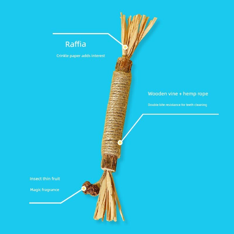 Прочный жевательный стик из дерева с кошачьей мятой, игрушка-дразнилка для кошек, для самостоятельных игр и снятия