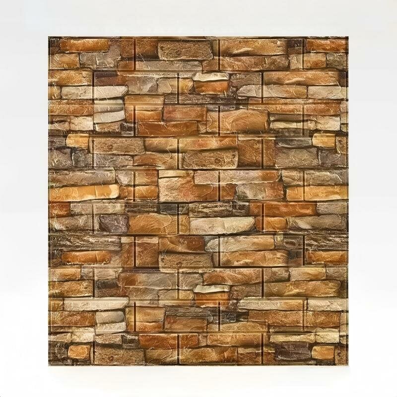 Самоклеющиеся 3D панели для стен, декоративный кирпич, звукоизоляция и уют в интерьере，70*77cm 10 шт.