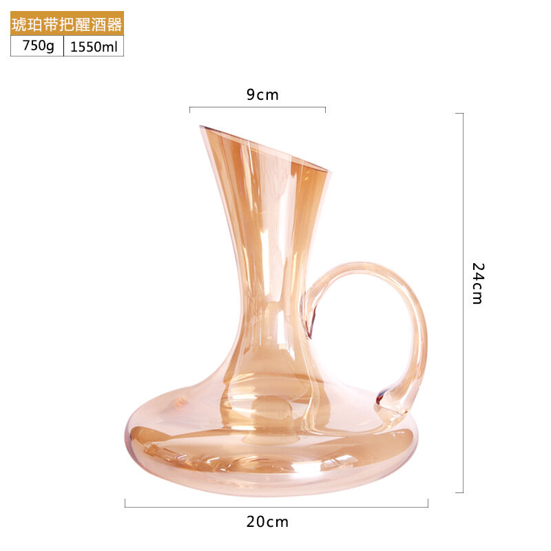 Креативный декантер для вина с ручкой, домашний винный набор, большой объем, наклонный декантер, без свинца, кристалл