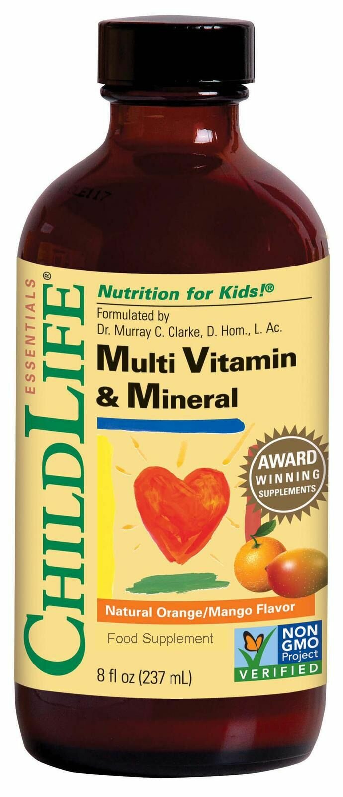 ChildLife Multi Vitamin and Mineral, Мультивитамины и минералы 237 мл - вкус Апельсина-манго
