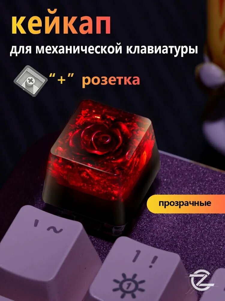 Кейкап для механической клавиатуры, кейкапы из эпоксидной смолы, прозрачные,1U, oem/R4