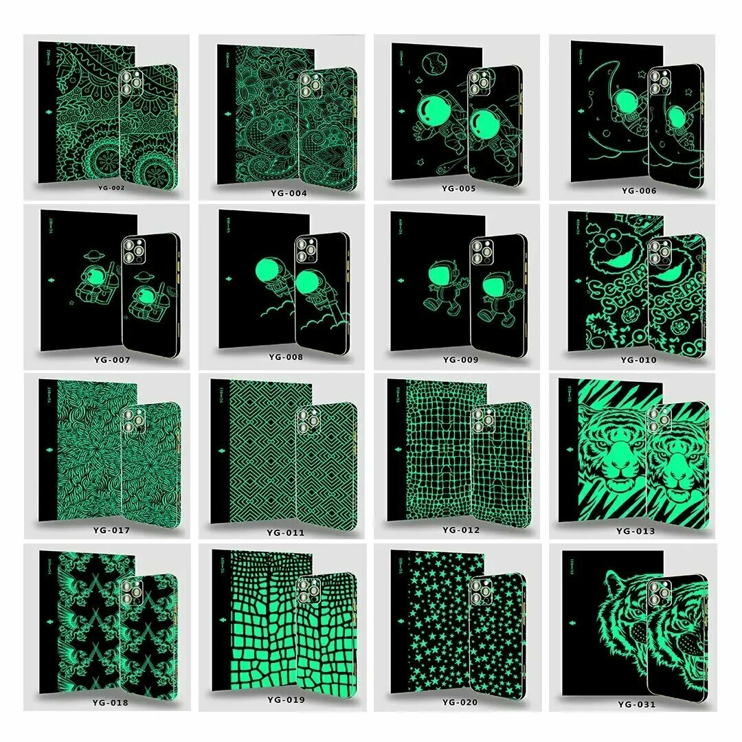 TUOLI светящийся гидрогелевый флоресцентный протектор, задняя пленка, задняя крышка телефона, наклейка для механического солнечного света, Rockspace, режущий плоттер 10Pcs