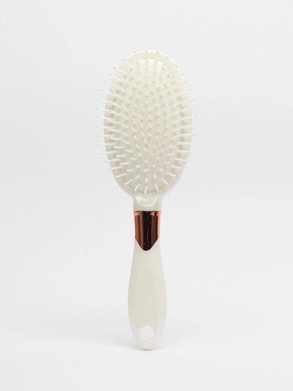 Массажная щетка/массажка/расческа для волос 9543 белая