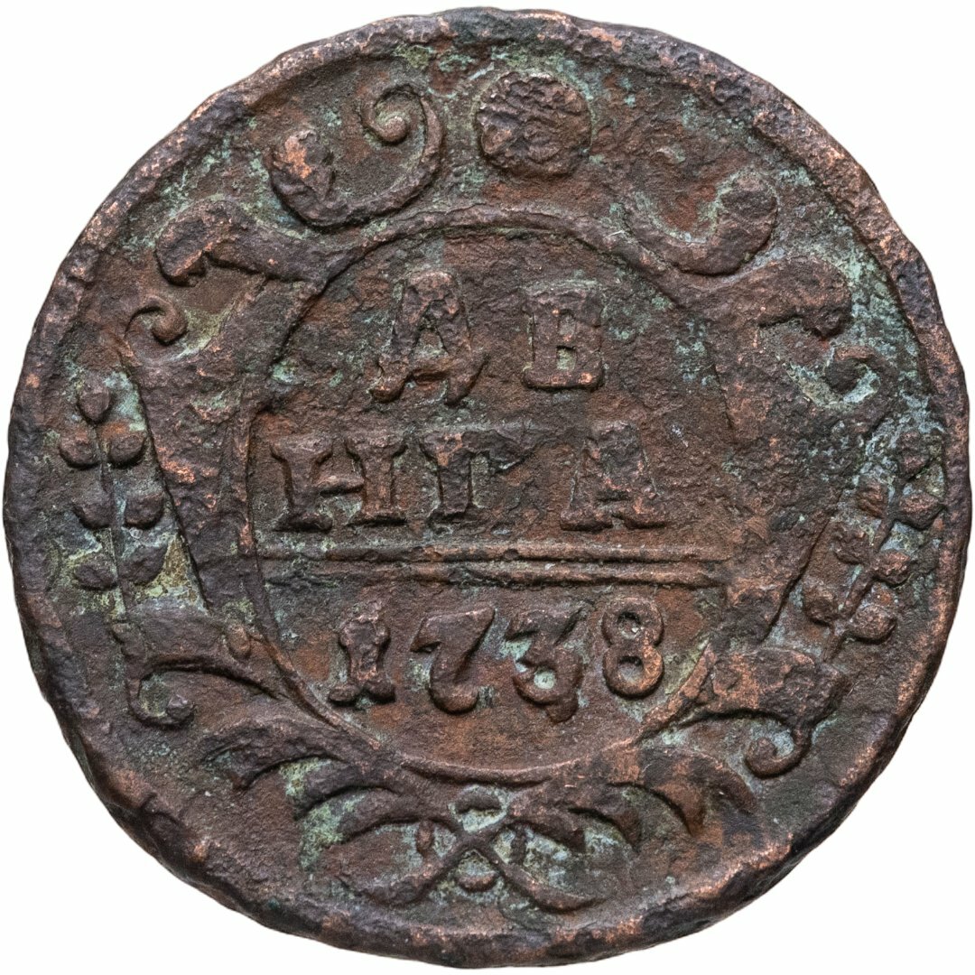 Денга 1738, Медь, в сохранности F-VF