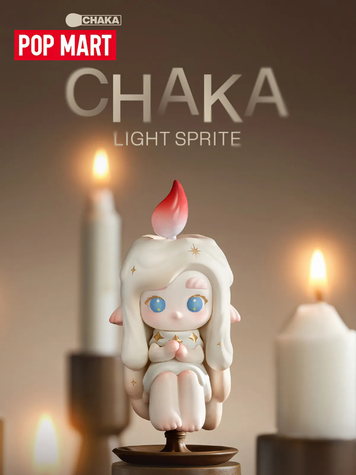 Коллекционная фигурка Слепая коробка POP MART CHAKA Light Sprite Series, пластик, 1шт, 10см