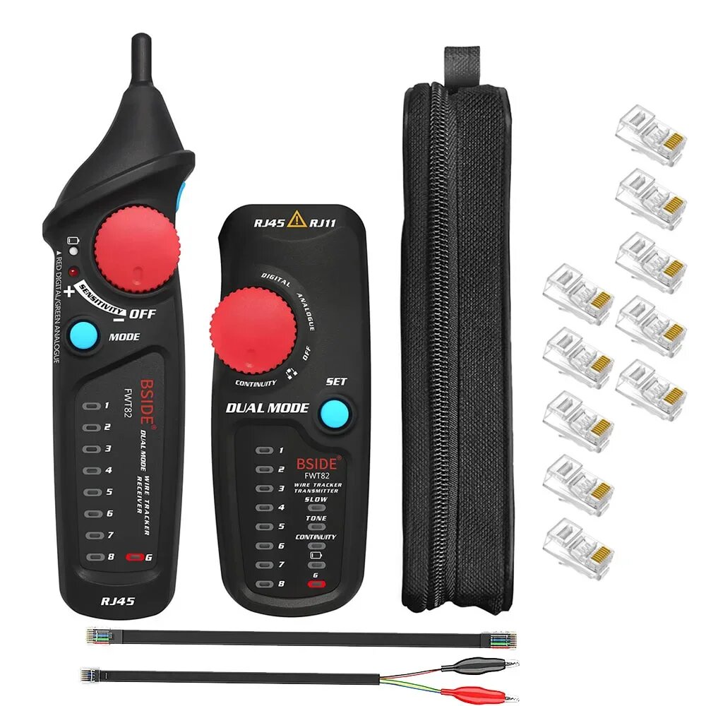 FWT82 Трекер сетевого кабеля Двухрежимный тонер для проводов RJ45 RJ11 Ethernet LAN Tracer Анализатор Детектор Тестер поиска линий
