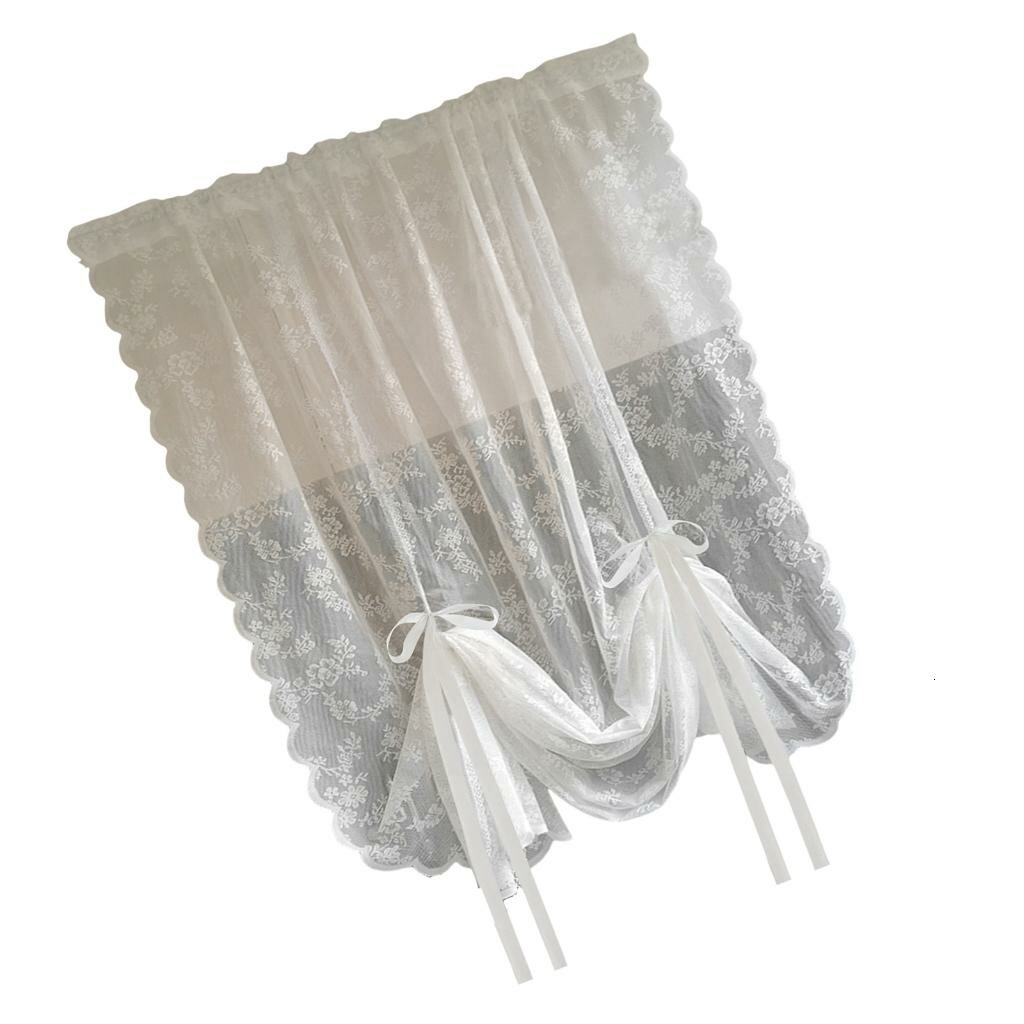 Белый ажурный тюль в гостиную, спальню, кухню, 150Х100см