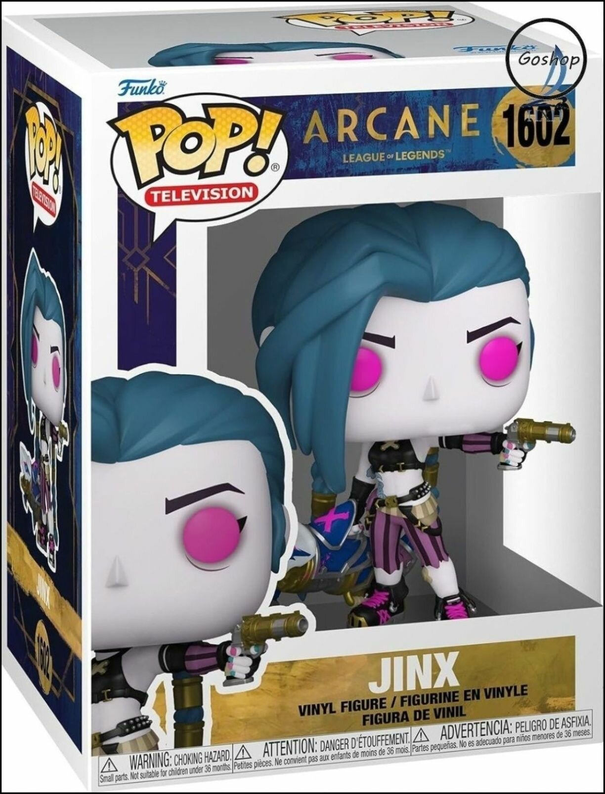 Эксклюзивная модель Джинкс из Аркейн от Funko POP, 1602, виниловая фигурка