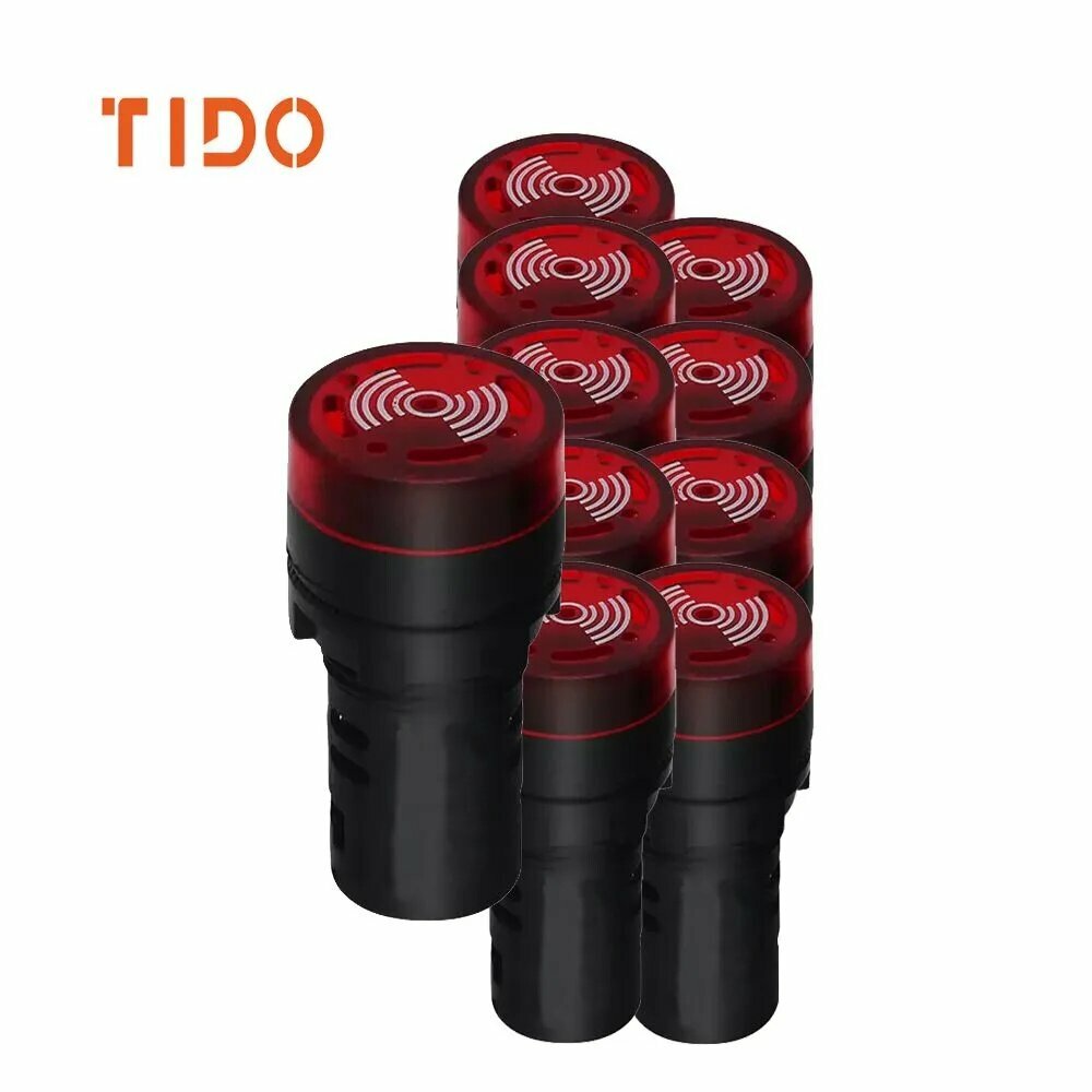 Индикатор светозвуковой AD16,22SM 12V красный LED -10шт