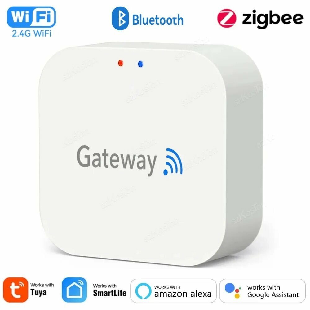 Умный шлюз Tuya Smart Life: Многопротокольный хаб автоматизации (ZigBee 3.0, WiFi, Bluetooth Mesh) с голосовым управлением для Alexa, Google, Yandex Alice - Центр управления умным домом