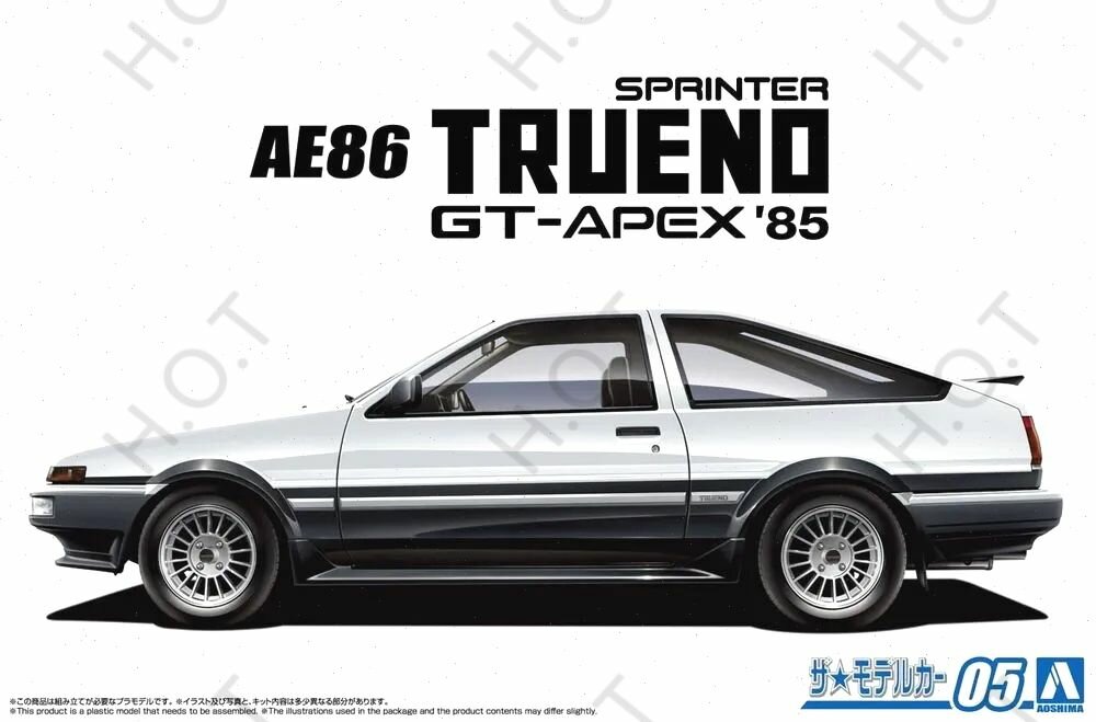 Сборная модель 1/24 TOYOTA AE86 SPRINTER TRUENO GT-APEX '85