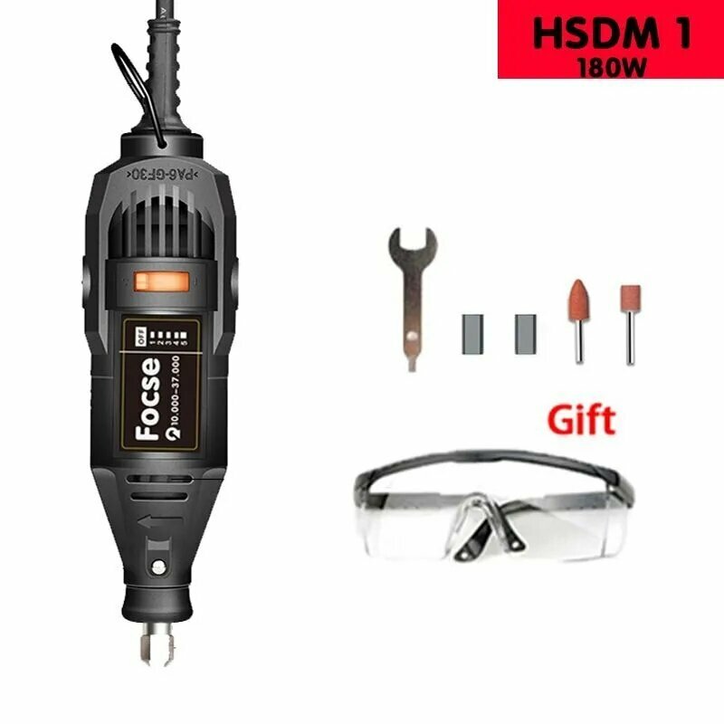 Гравер электрический Матрешка, насадки в полном комплекте, 5000-37000 об/мин