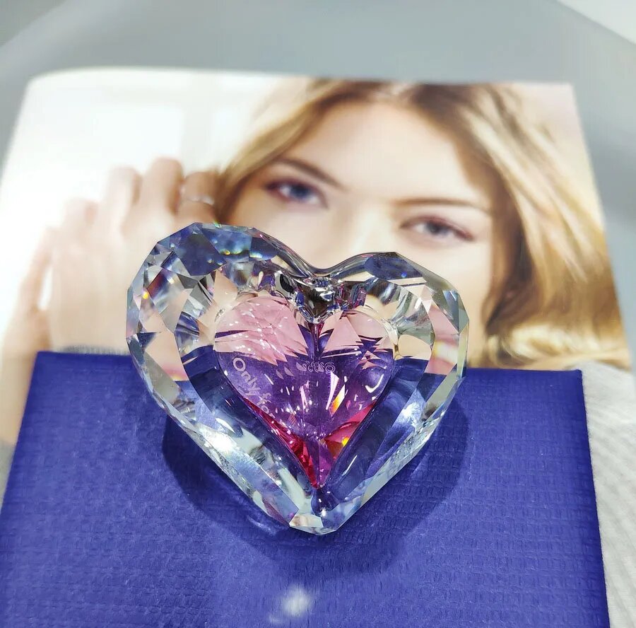Хрустальные Фигурки влюбленных сердца, украшение для автомобиля, свадебный подарок, интерьер, любимый подарок для любимой женщины, очаровательное очарование