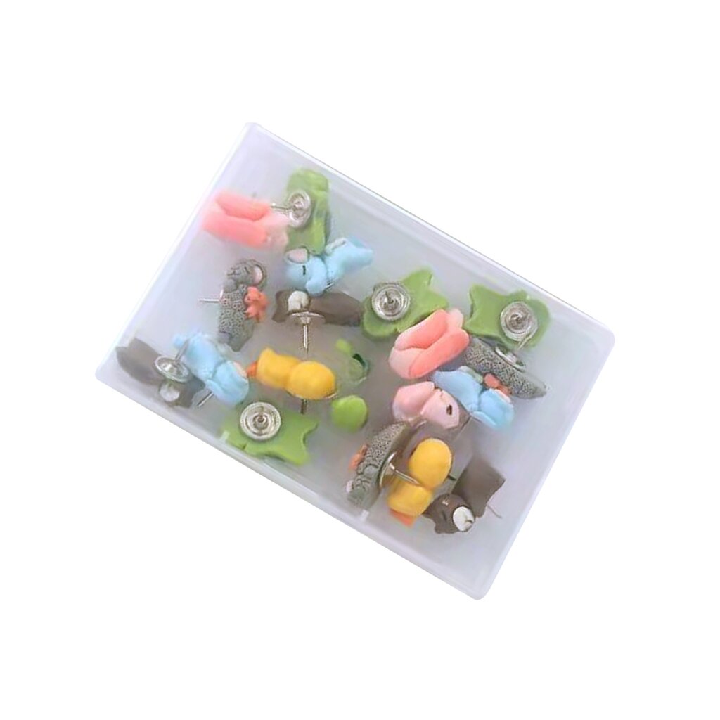 20/30шт Животных Кнопочные Булавки Декоративные Кнопки Пробковая Доска Объявлений Кнопки для Большого Пальца с Футляром для Пробковой Доски Доска Объявлений