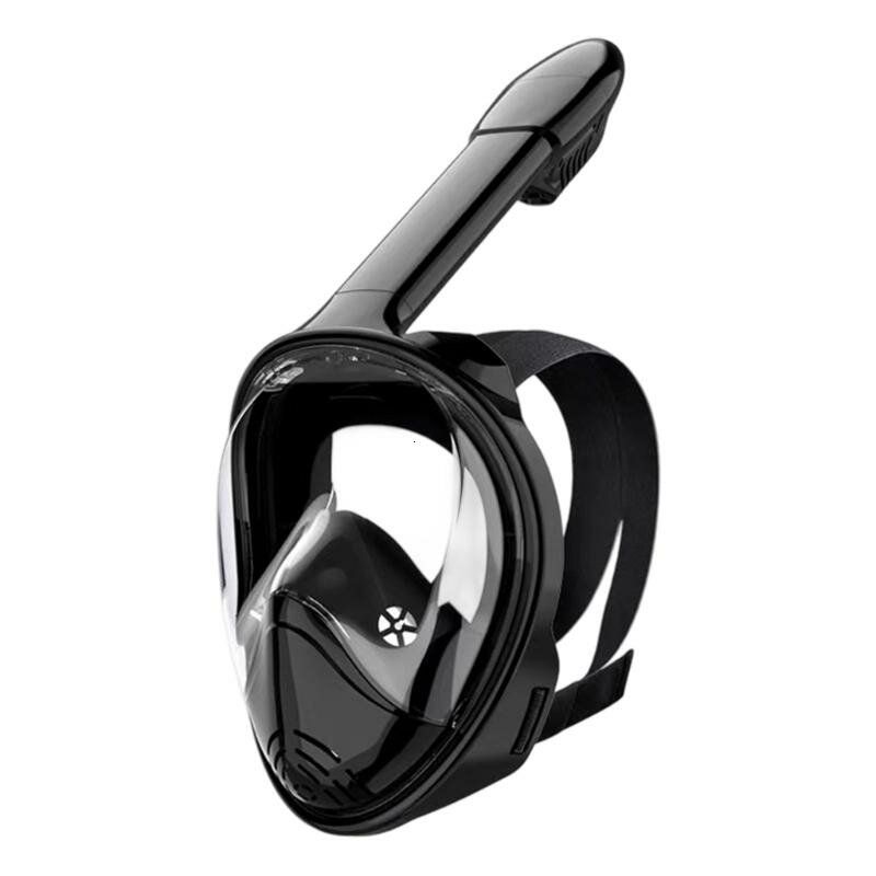 Детская складная маска для плавания, Все черное - L/XL