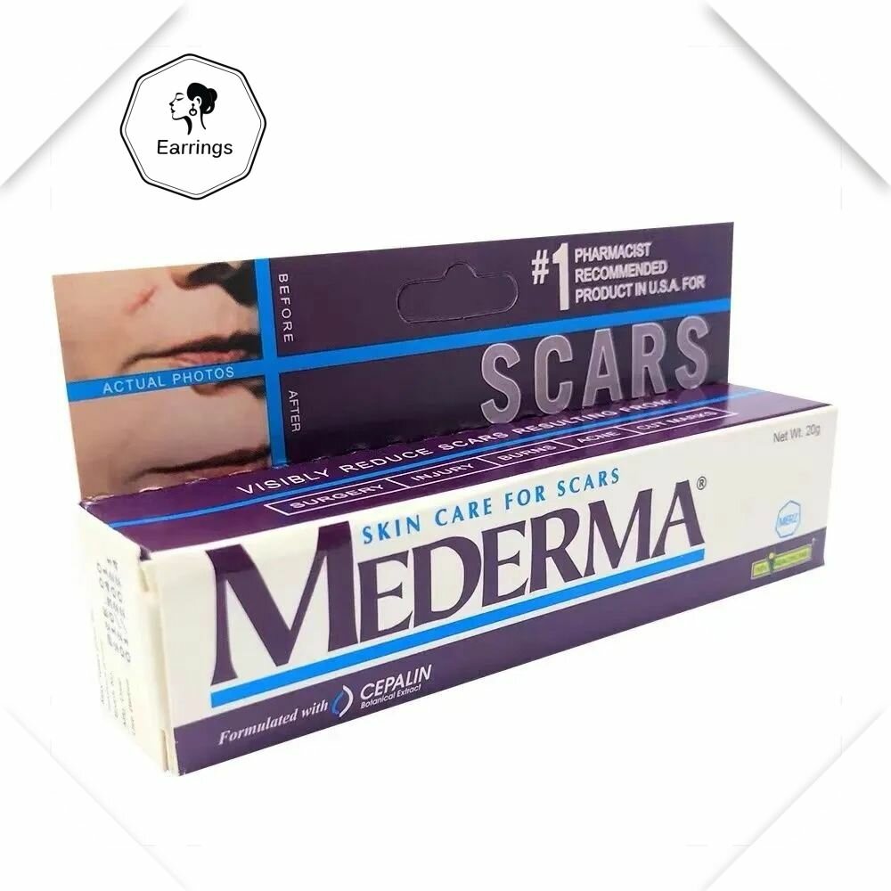 Mederma, Крем для коррекции рубцов, пост-акне, растяжек, шрамов, полос, уход за кожей тела и лица 20 г, Новая и старая версии отгружены в случайном порядке