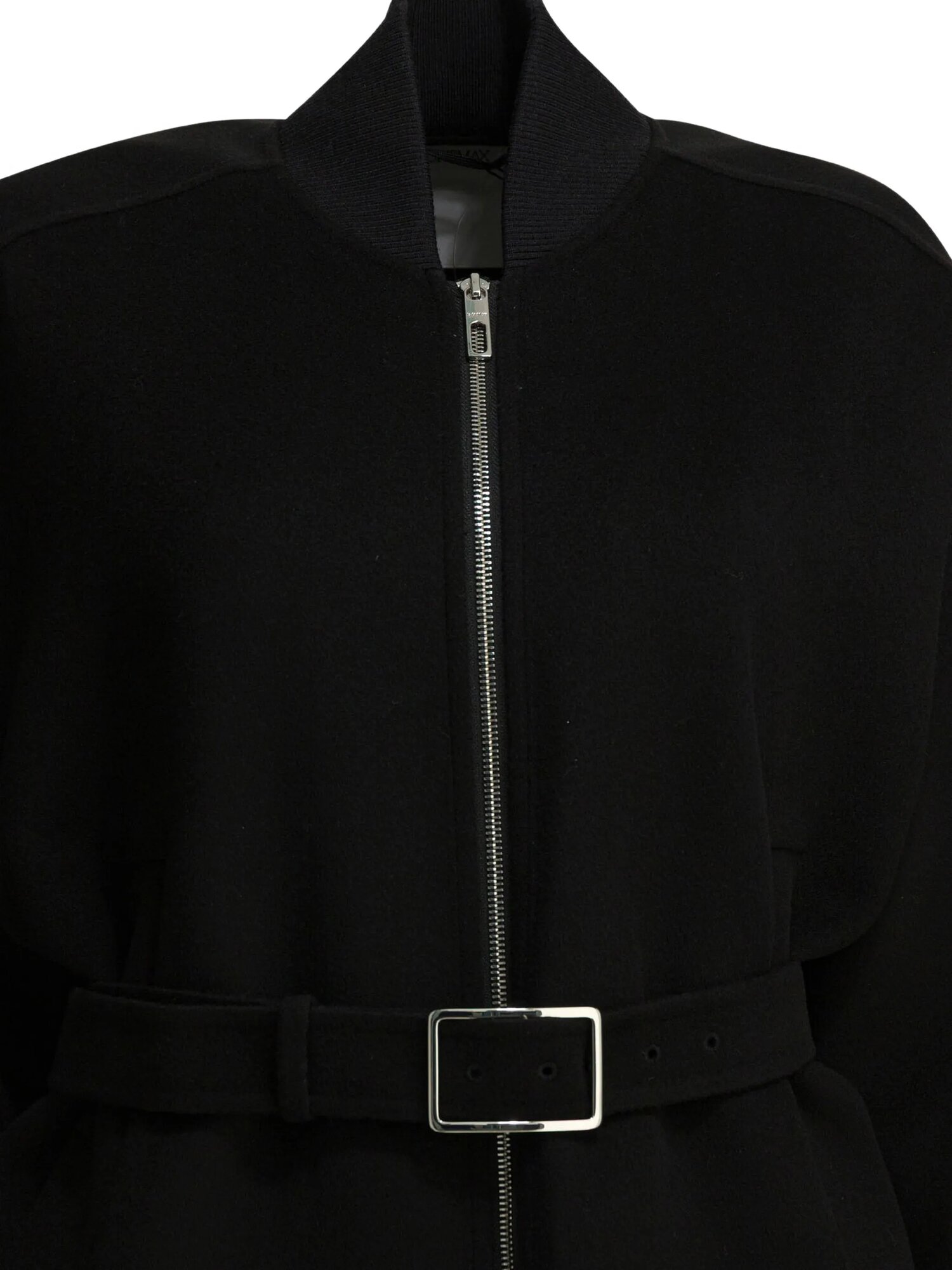Куртка SPORTMAX Belted zip-up jacket, размер 40, black/black — фото 1