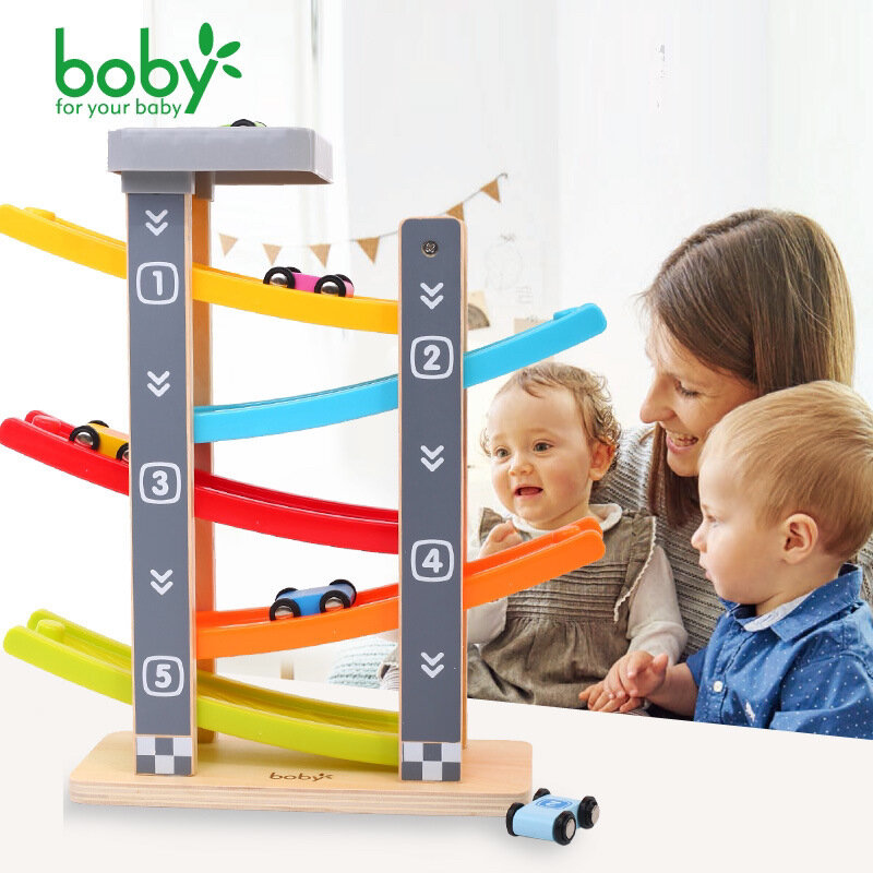 Боби Радужная Башня Складывающиеся Блоки Детские Обучающие Игрушки для Раннего Развития для 1-2-3 Лет Детей и Малышей Строительные Блоки