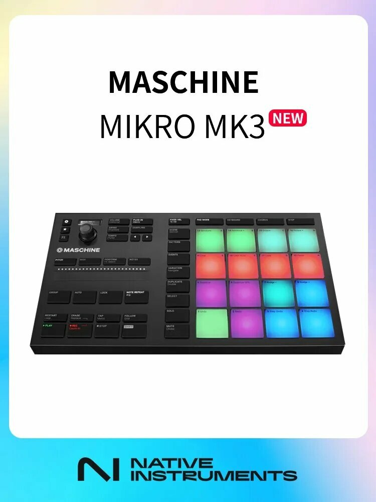 NI MASCHINE MIKRO MK3 пады сэмплер драм-синтезатор