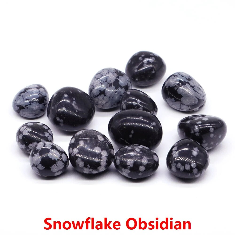 Полированный кристалл реiki из кварца Темно-синий, 200g, Snowflake Obsidian