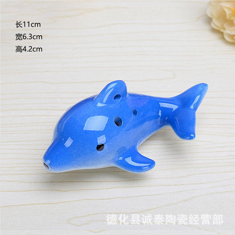 6-отверстный большой окарина в виде дельфина, альтовая клавиша, для студентов, начального уровня, для начинающих, окарина с шестью отверстиями, уличный киоск, горячая продажа, сувенир для путешествий