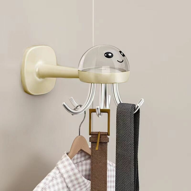 360-градусный вращающийся многофункциональный крючок для стен, милый крючок для сумки и ключей, без сверления, для хранения резинок для волос