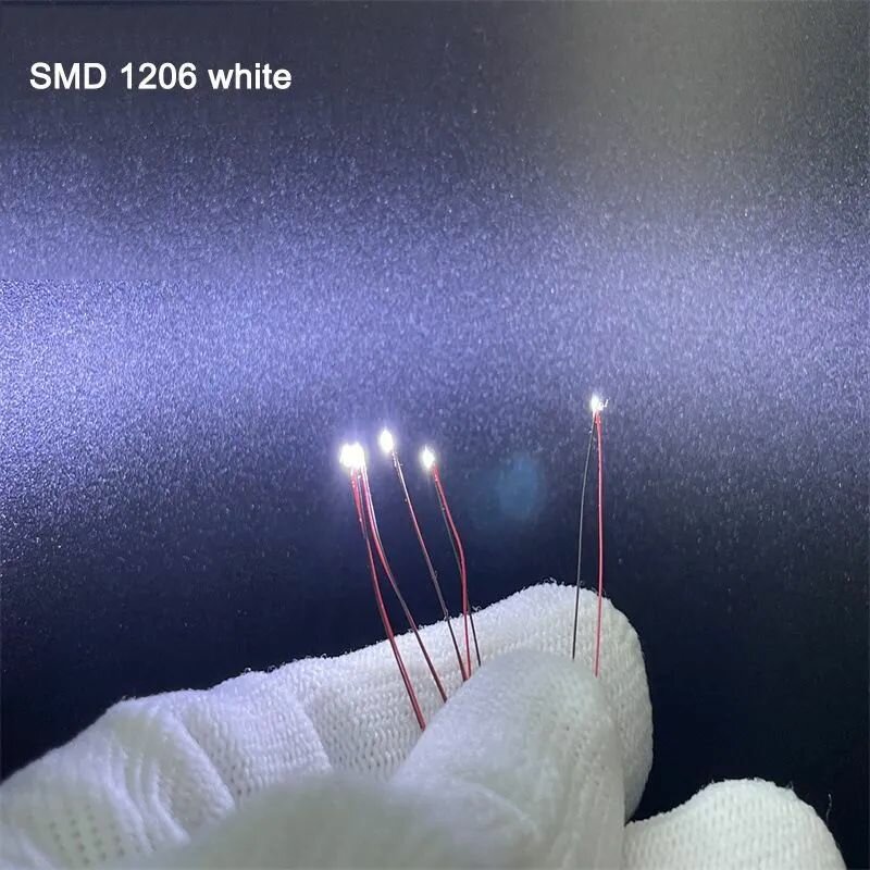 1206 Миниатюрные лампы SMD Led DIY Материальные лампы для моделирования железнодорожных сцен HO