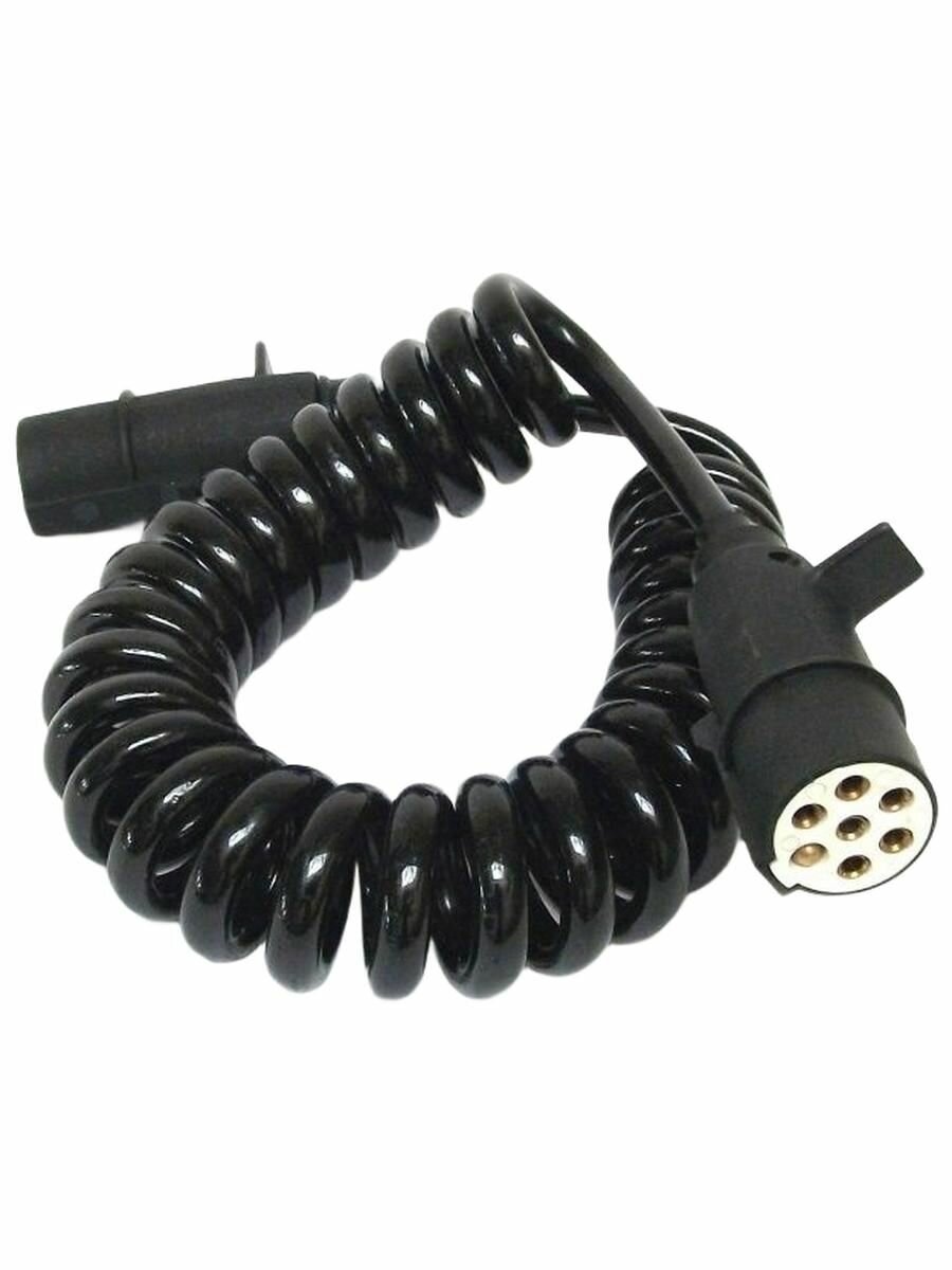 Кабель электрический для прицепа спиральный 24В, тип-S 7 контактов (6+1), 4.5 м, для грузовых автомобилей CORMAX - 4005006.