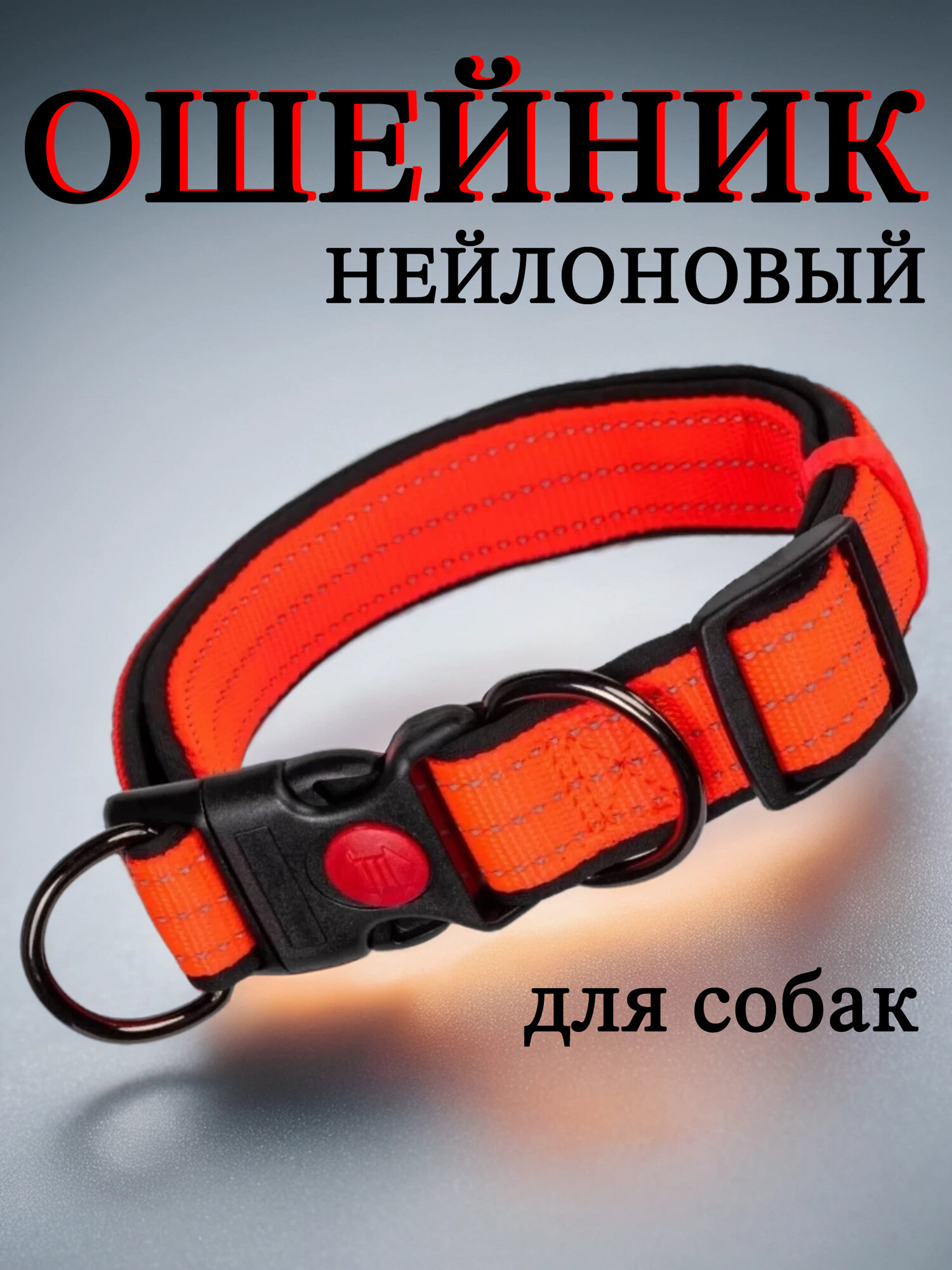 Ошейник из нейлона для собаки маленьких и больших пород