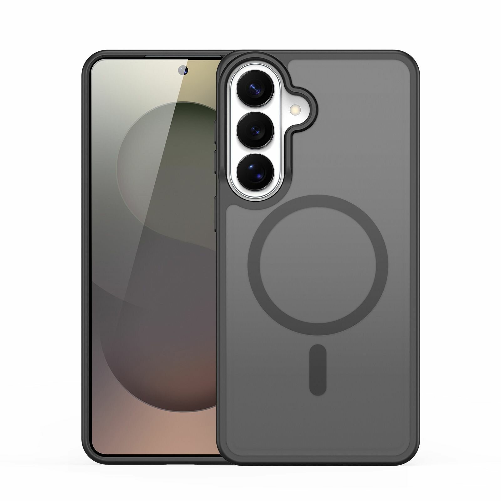 Чехол силиконовый для Samsung Galaxy S26, Dux Ducis, Yind Series, с MagSafe магнитной подставкой, черный