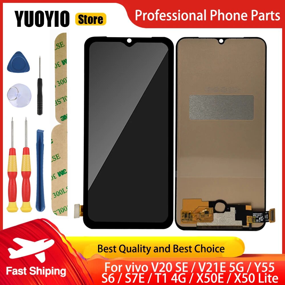 Дисплей для vivo V17 V19 Neo V19 V19 Indonesia V20 SE V21E 5G Y55 S6 S7E T1 4G/5G X50E X50 Lite Y51 2020 Y33S Y31 4G ЖК-экран T1 4G