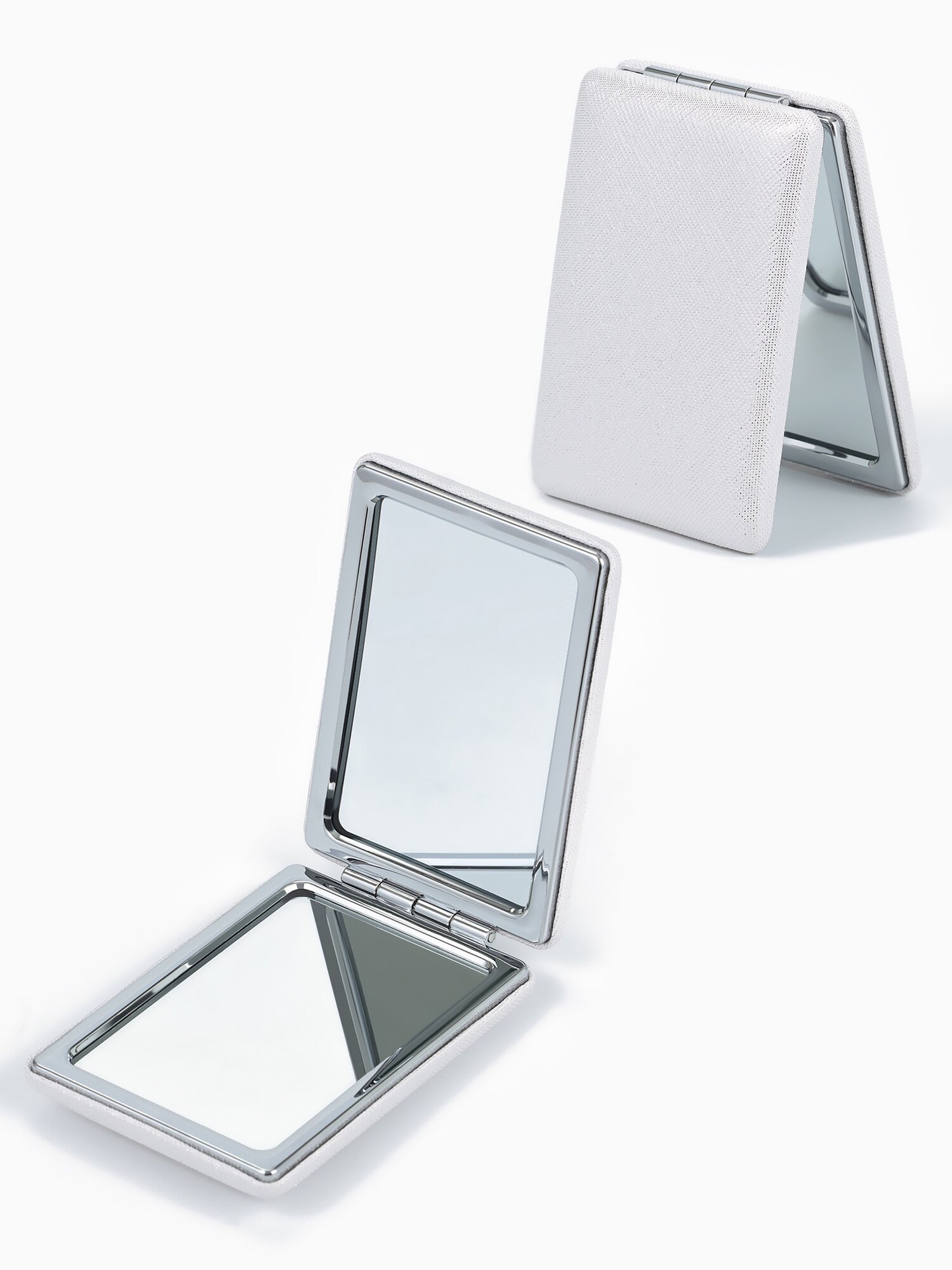 Зеркало складное «Блеск», 6.3×8.7×1.8 см, цвет серебристый