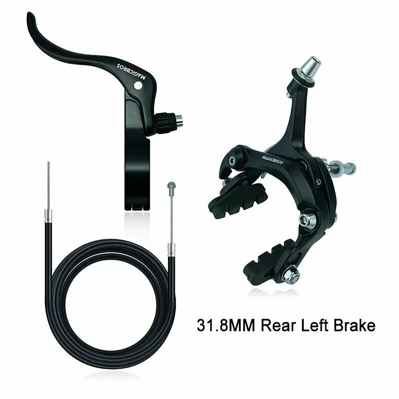 MAGICBROS Тормозной комплект для Fixie: тормозные рычаги 31.8/22.2 мм и суппорт, алюминиевый