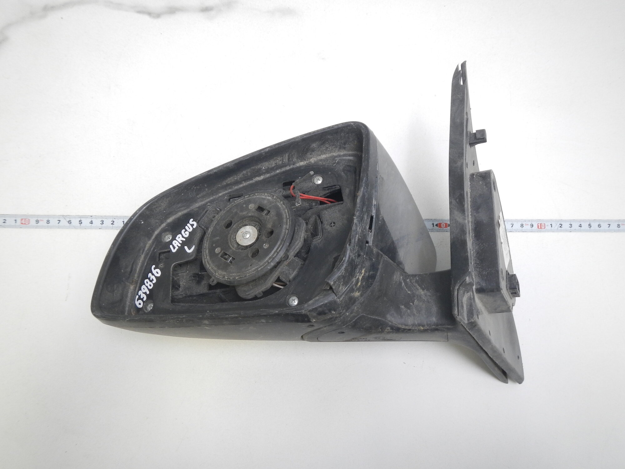 Б/У Зеркало левое электрическое, ВАЗ (VAZ)-LADA LARGUS (ларгус) LADA LARGUS (Ларгус) 21-, 9 контактов. Царапины, деформац...