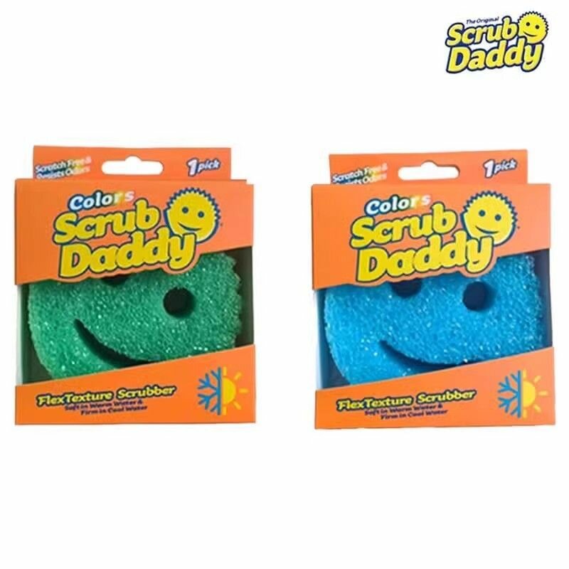 Американская губка ScrubDaddy Smiley Face Classic Dad Magic для мытья посуды и удаления пятен на кухне.