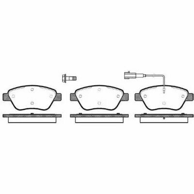 Колодки тормозные передние REMSA -380580 Fiat Idea 1.2, 1.4, 1.3jtd 01, 04->, Stilo 1.2, 1.4, 1.6 10, 01->
