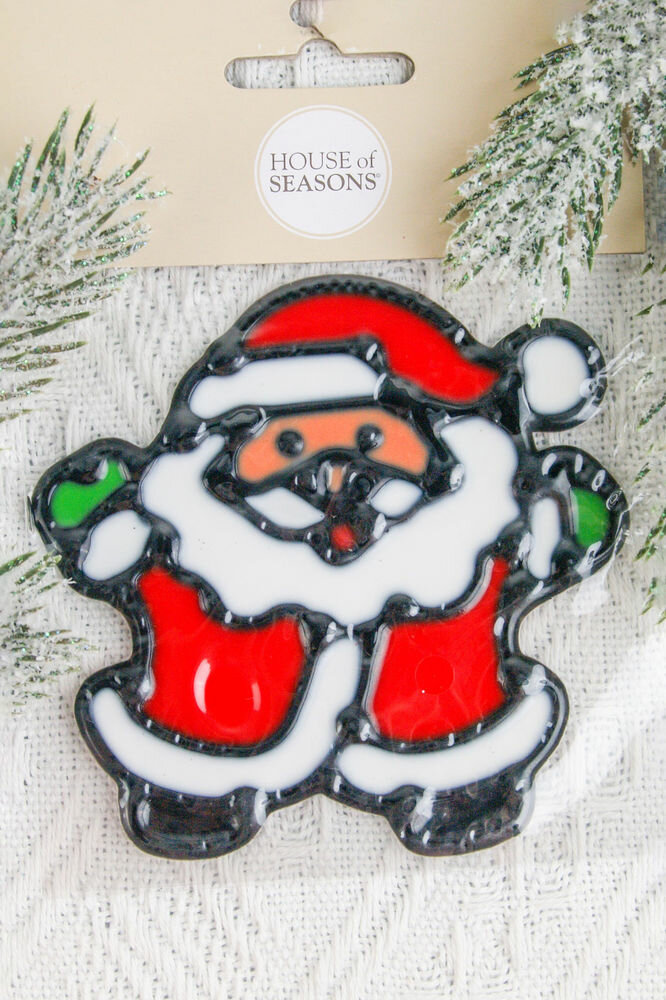 Наклейка для декорирования окна радушный санта, 10 см, Edelman 1043956-2