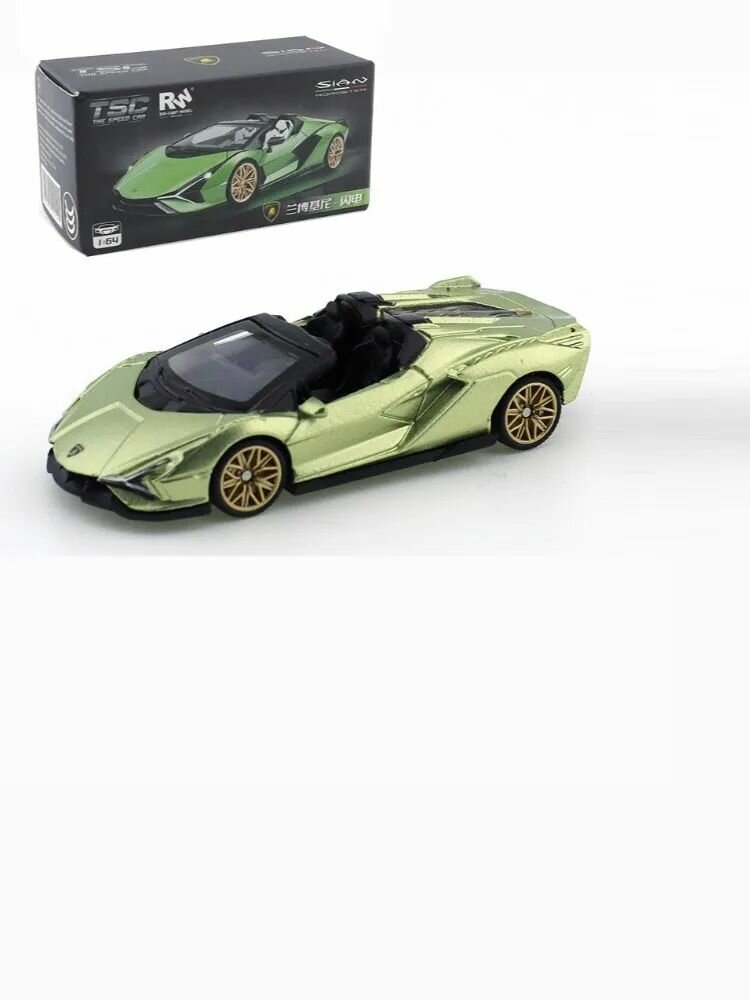 Машинка коллекционная TSC 1:64 Lamborghini Lightning metallic Green 64TSC0010