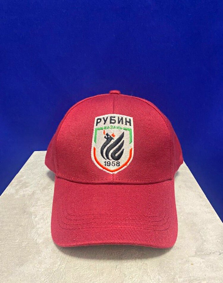 Рубин футбол кепка летняя фк футбольного клуба казань бейсболка с регулировкой размера бордовая