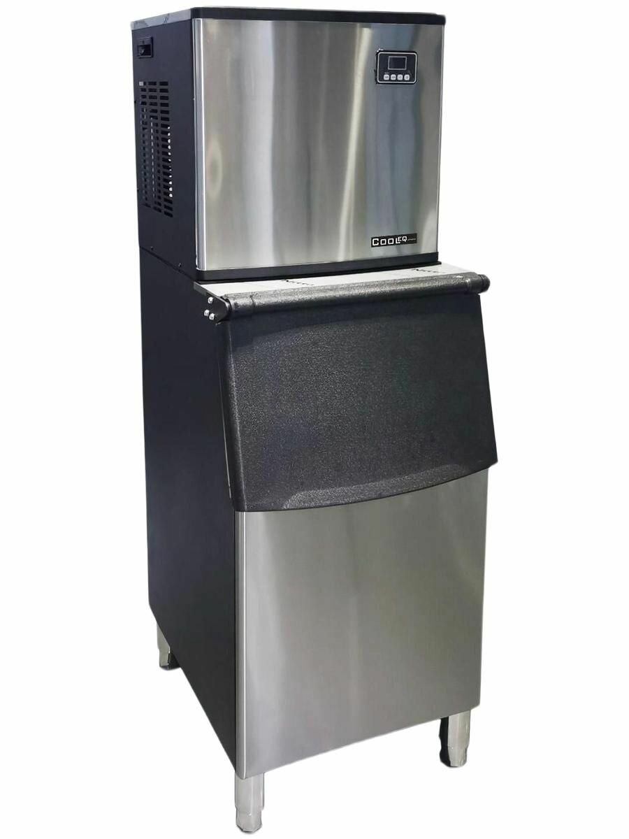 Льдогенератор COOLEQ IC-200 кубики, 200 кг/сут. Ледогенератор проточный. Генератор льда для кафе, бара, дома