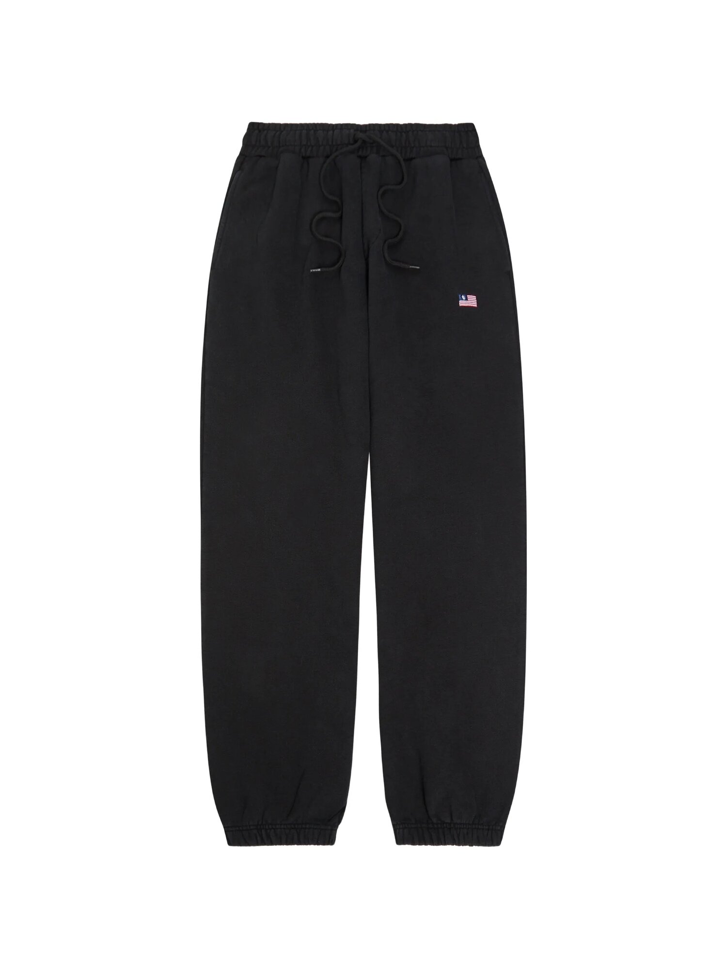 Брюки Flag-patch drawstring cotton track pants