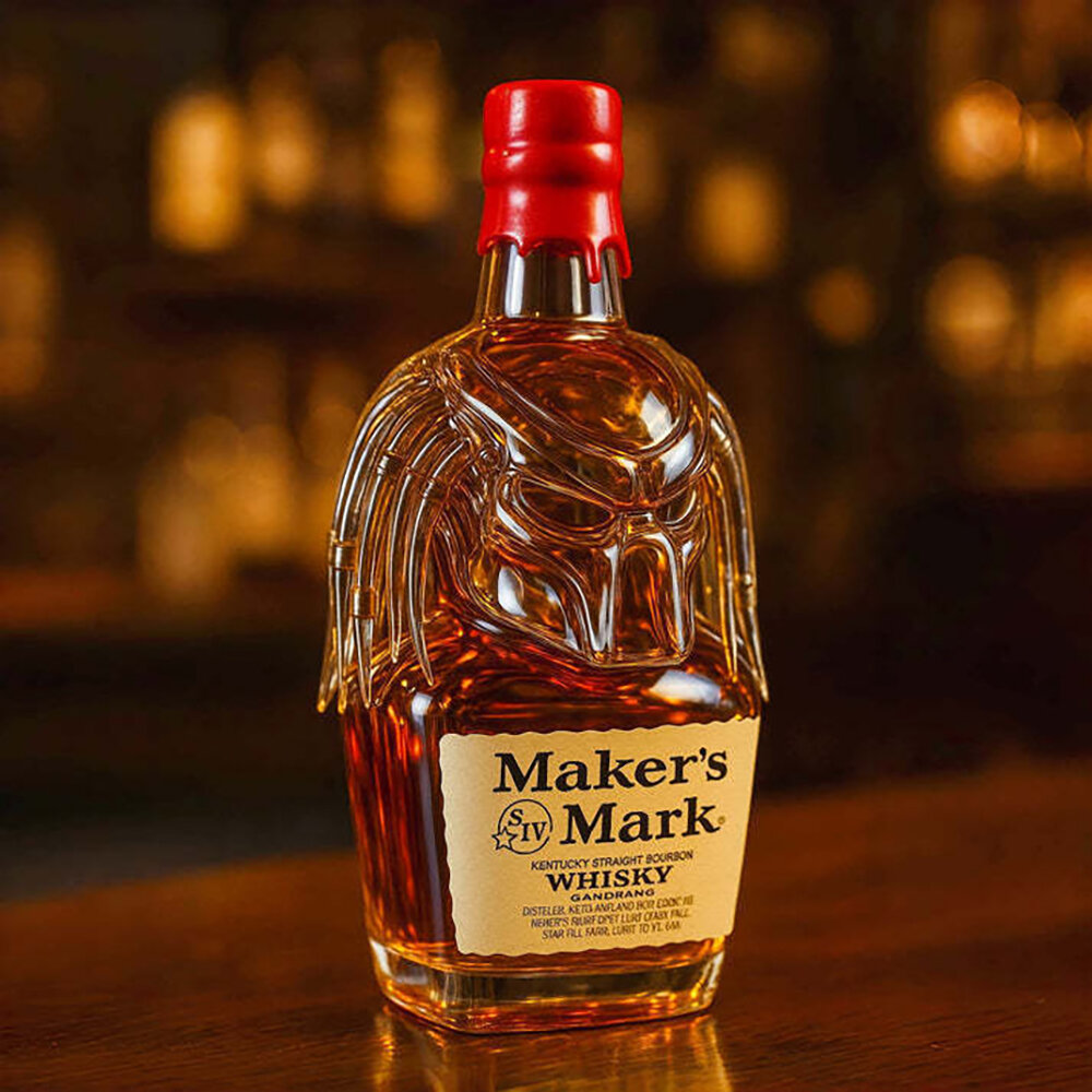 Maker's Mark Бутылка для виски Iron Warrior, стеклянная бутылка особой формы