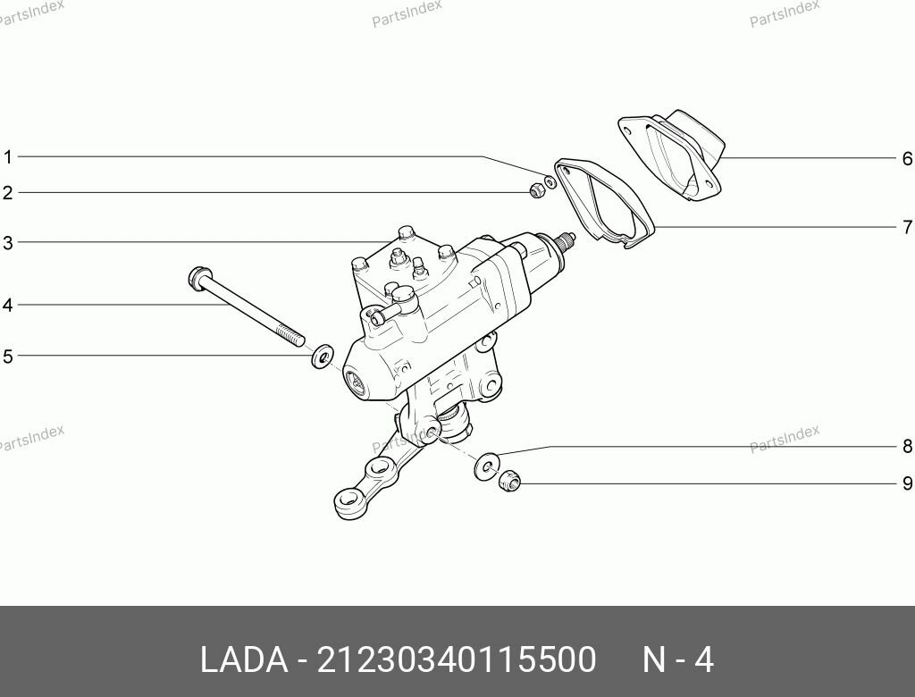 Бoлт автомобильный, LADA 21230340115500