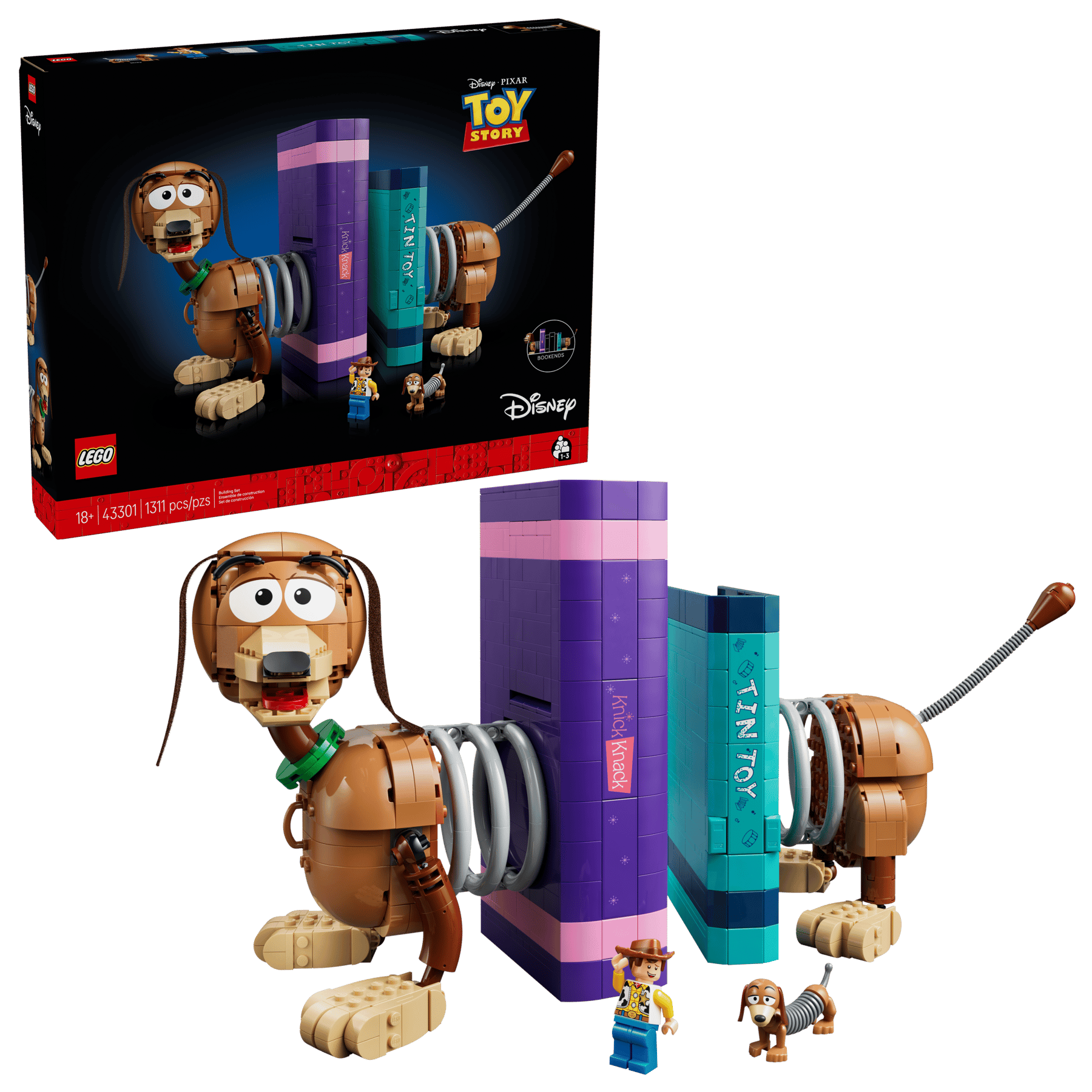 Конструктор LEGO Disney 43301 История игрушек: Подставки для книг в виде собачки Слинки, 1311 дет.