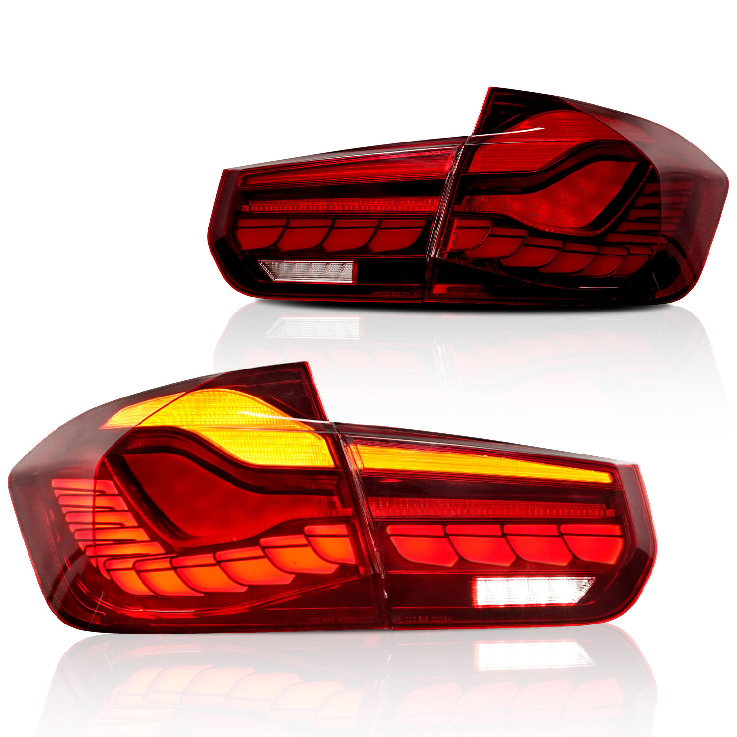 Светодиодный задний фонарь для BMW 3 серии F30/F35, LED оптика с красной линзой, 2012-2018,2 шт(левая+правая）
