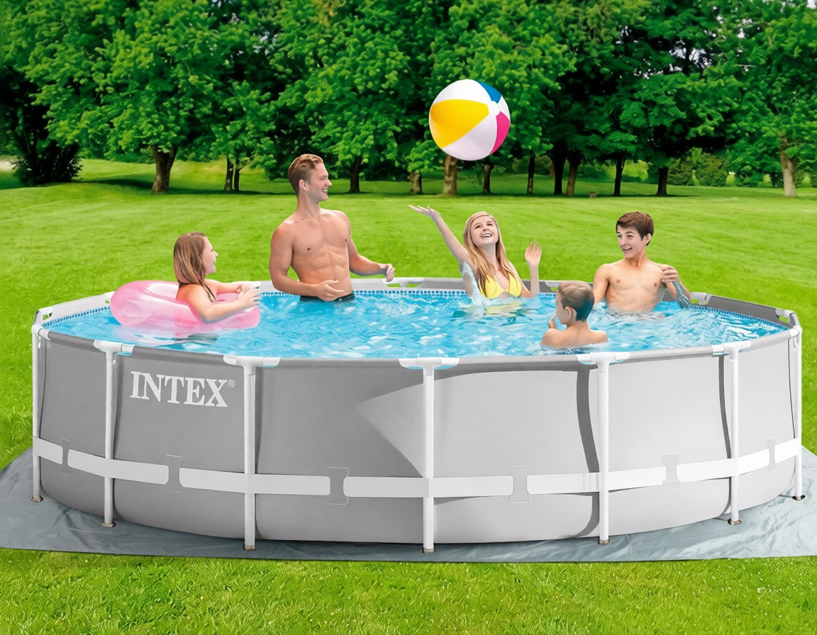 Бассейн каркасный INTEX "Prism Frame" 427*107 см, 12706 л, фильтр-насос 3785 л/ч