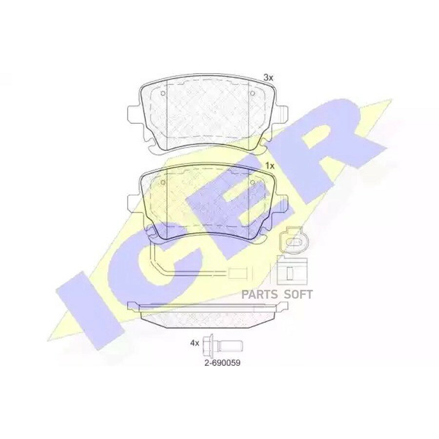 ICER 181674-203 Тормозные колодки