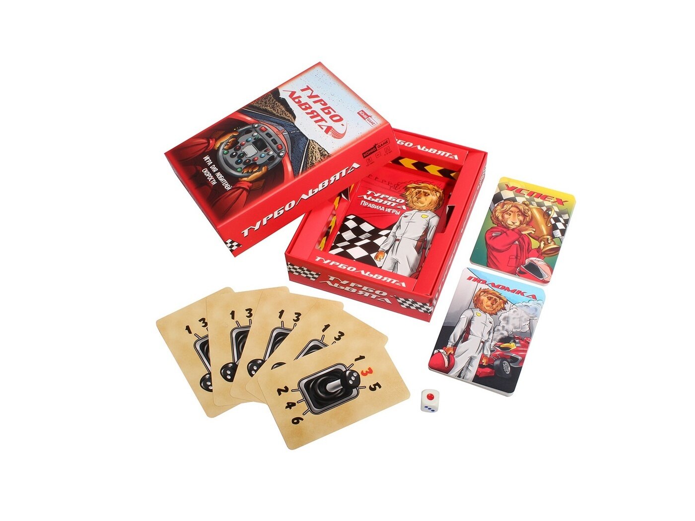 Карточная игра Рыжий кот Турбо Львята, 6+ (ИН-7668)